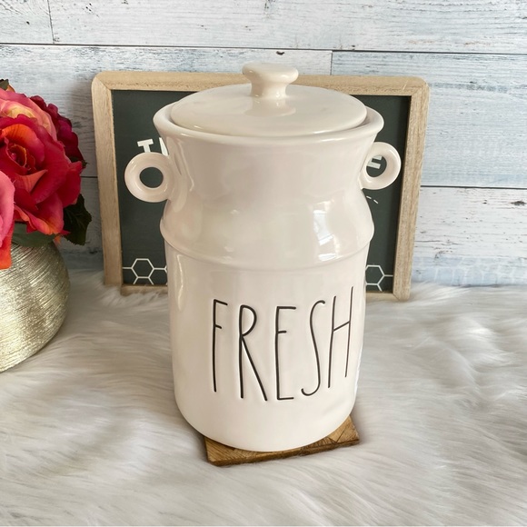 Rae Dunn | Accents | Rae Dunn Fresh Milk Jug Canister Decor Farm Line ...